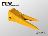 China 1U3452WTL Twin Sharp Rock Bucket Tooth 14.5KG J450 J460 Excavator Loader Tooth for sale