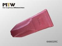China 6I6602RC Forged Bucket Tooth Rock Chisel Tooth 39KG Heavy Duty Excavator Wear Part for sale