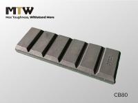 China CB80 Chocolate Block Wear Part 240×80×23mm Heavy Equipment Wear Protection Component 3.2KG for sale