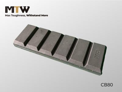China CB80 Chocolate Block Wear Part 240×80×23mm Heavy Equipment Wear Protection Component 3.2KG for sale