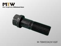 China KM2348 Track Bolt M33×2.0×102 Heavy Duty Undercarriage Wear Part 1.1KG for sale