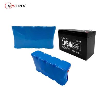 China 12V 6Ah LiFePO4 Lithium Ion Starter Battery Lightweight UPS Rechargeable 800g for sale