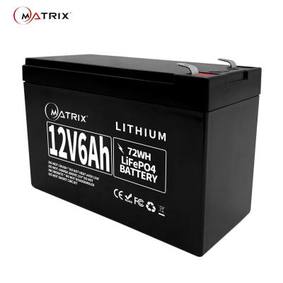 China 12V 6Ah Lithium Iron Battery LiFEPO4 for sale
