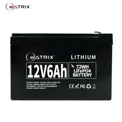 China 12V 6Ah LiFePO4 Deep Cycle Battery Replacement for Lead Acid Batteries 3000 Cycles for sale