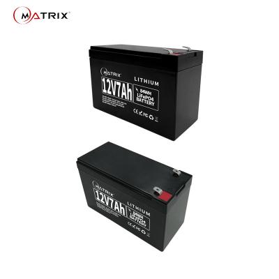 China Matrix 12V 7Ah LiFePO4 Battery for UPS AGM GEL Replacement 152x65x94mm for sale