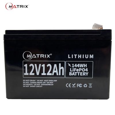 China 12V 12Ah LiFePO4 Lithium Battery Deep Cycle 3000 Cycles for UPS Solar for sale