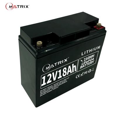 China 12V 12.8V 18Ah Deep Cycle LiFePO4 Battery Pack 32700 Cells 3000 Cycles BMS for sale