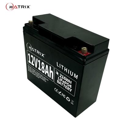 China 12V 18Ah LiFePO4 Battery Rechargeable Maintenance Free 12.8V for E Bike Scooter for sale