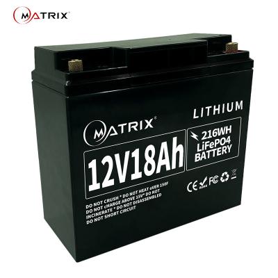 China Rechargeable Deep Cycle 12V LiFePO4 Battery 12.8V 18Ah 4S3P 5 Year Warranty for sale