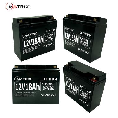 China 12V 18Ah LiFePO4 Battery Rechargeable 12.8V for CCTV UPS Solar Storage with BMS for sale