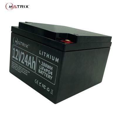 China Deep Cycle 12V 24Ah Lithium Ion LiFePO4 Battery for Backup Power UPS Solar Energy Storage for sale