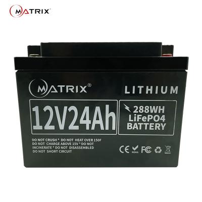 China 12V 24Ah LiFePO4 Deep Cycle Battery for UPS Solar Energy Storage Systems for sale