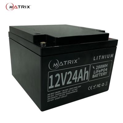 China 12V 24Ah LiFePO4 Lithium Battery for UPS Solar Energy Storage Backup Power for sale