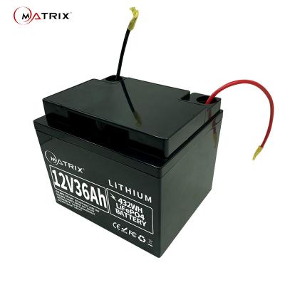 China 12V 36Ah LiFePO4 Battery for UPS Emergency Power Backup 2000 Cycles for sale