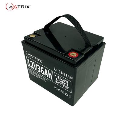 China Deep-Cycle LFP 12v 36ah Lithium Battery For ATM / Emergency Lighting / Network Switch for sale