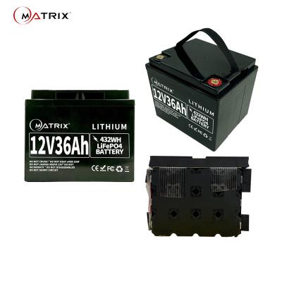 China 12V 36Ah LiFePO4 Battery 12.8V 30A for Solar Wind UPS Energy Storage Systems for sale