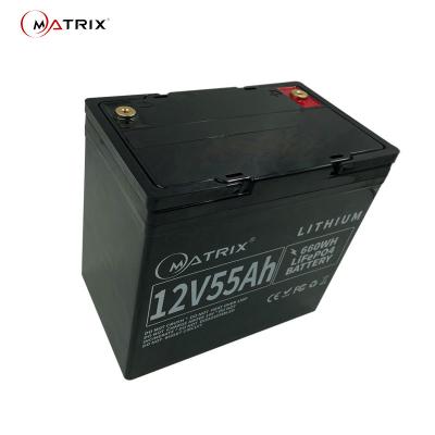 China 12V 55Ah LiFePO4 Battery ABS Shell Solar Energy Storage 5kg Deep Cycle for sale