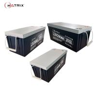 China Matrix 12V 200Ah LiFePO4 Rechargeable Battery Pack for RV Solar Marine UPS for sale