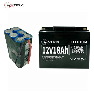 China Rechargeable 12V 12.8V 18Ah LiFePO4 Lithium Battery Pack 3000 Cycles for sale