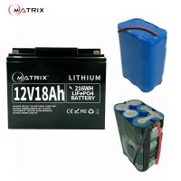 China 12V 18Ah Deep Cycle LiFePO4 Lithium Battery Pack 12.8V 3000 Cycles BMS for sale