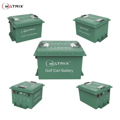 China 48V 160Ah Lithium Ion Golf Cart Battery 16S2P Metal Casing 8.2kWh LiFePO4 for sale