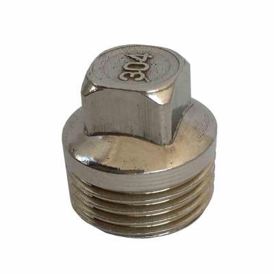 China 150# NPT/BSP Stainless Steel Threaded Fittings Square Plug Npt Stainless Steel Fittings for sale