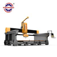 China 3400X2000X180mm Trolley CNC Granite Tiles Cutter Machine 5 Axis Bridge Type 22kw for sale