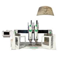 China 15kw 1500x3000mm Table CNC Stone Carving Machine Double Heads Arc Slab for sale