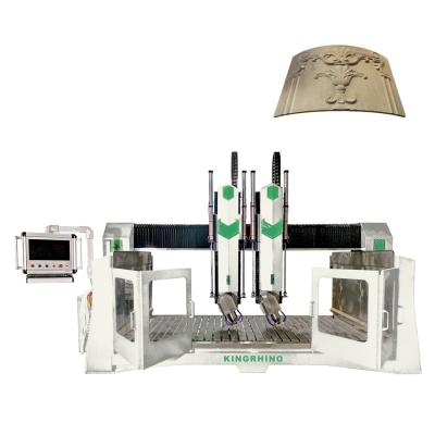 China 15kw 1500x3000mm Table CNC Stone Carving Machine Double Heads Arc Slab for sale