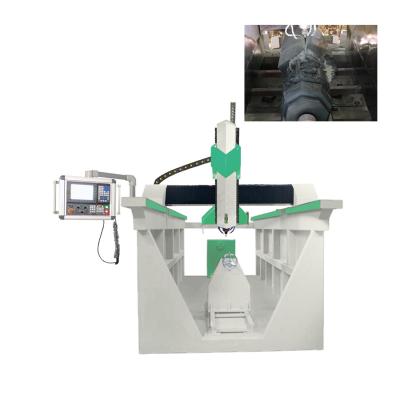 China 4 Axis 7.5kw 3500mm CNC Stone Engraving Machine For Granite Marble Column for sale