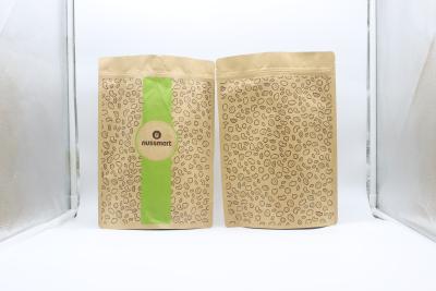 China ziplockk Kraft Paper Stand Up Pouch Recyclable Biodegradable For Coffee Tea for sale