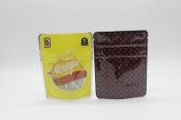 China Child Resistant 1g - 28g Mylar weed Bags Edible Cookie Candy Die Cut Mylar Bags for sale