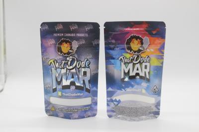 China Smell Proof Mylar weed Bags 1g 3.5g 7g 14g 28g Small Stand Up Foil Zip Lock Mylar Bags for sale