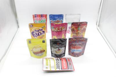 China PET Glossy Mylar weed Bags Smell Proof With Child Proof Zipper for sale