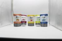 China 3.5g Weed Flower Mylar Stand Up Pouches Soft Touch Matte Smell Proof Zipper Top Packaging for sale
