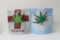 China Glossy Finish Mylar weed Bags Small Stand Up Zipper Aluminum Foil Mylar Bags for sale