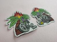 China Colorful Painting Special Shape Bag 3.5g Pack Irregular Smell Proof Custom Die Cut Bags for sale