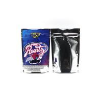 China 3.5g Weed Bag Three Side Sealed Aluminized Zipper Stand Up Pouch For Packing 5g weed for sale