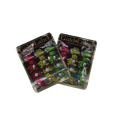 China Three Side Sealing Zippered Mylar weed Bags Self Contained Gravure Printing for sale