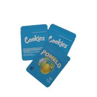 China Snack 300g Stand Up Pouches Blue Mylar weed Bags With Zipper Lock for sale