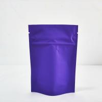 China Aluminum Foil Zipper Purple Matte Stand Up Pouch Zip Lock Biodegradable Mylar Bags for sale