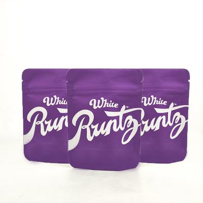 China Custom printed 3.5 baggies stand up ziplockk resealable smell proof packaging mylar bags for sale