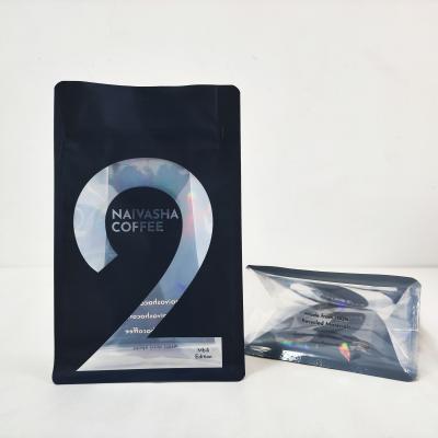 China 1kg Volume Flat Bottom Coffee Bag with One Way Valve Glossy PET/VMPET/PE Custom Digital Printing for sale