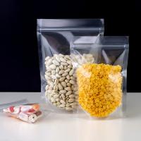 China Transparent Stand Up Mylar Bags Food Clear Resealable ziplockk Bags for sale