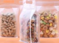China Frost Self Sealing See Through Pouches Food Candy Stand Up ziplockk Pouches for sale