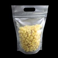 China Transparent Frosted See Through Pouches Moisture Proof Self Seal Zipper 3 Side Sealed Bag for sale