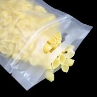 China Transparent Frosted See Through Pouches Moisture Proof Self Seal Zipper 3 Side Sealed Bag for sale