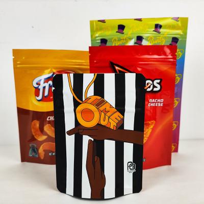 China Smell Proof Food Packaging Bag Resealable 3.5g Mylar weed Bags for sale