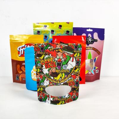 China PET Seal Packaging Aluminum Foil Stand Up Pouch 3.5G Smell Proof Mylar Bags for sale