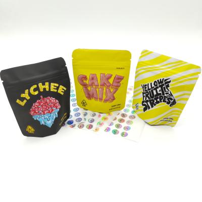 China Custom Printed Resealable 3.5g Mylar Edible Bag Zip Lock Small Sachet Plastic Bag for sale